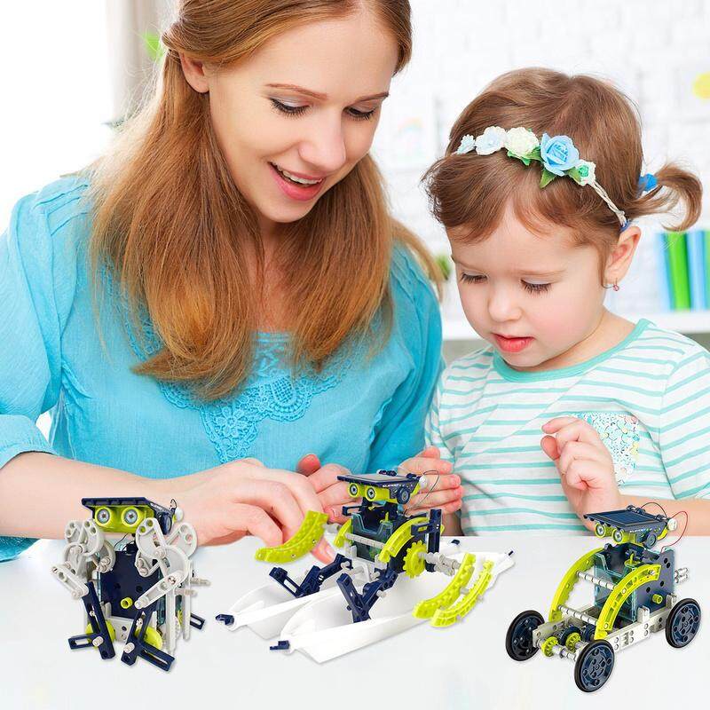 DIY Robot Building Set Robot Educational Kits Solar Powered Robot Toy ...