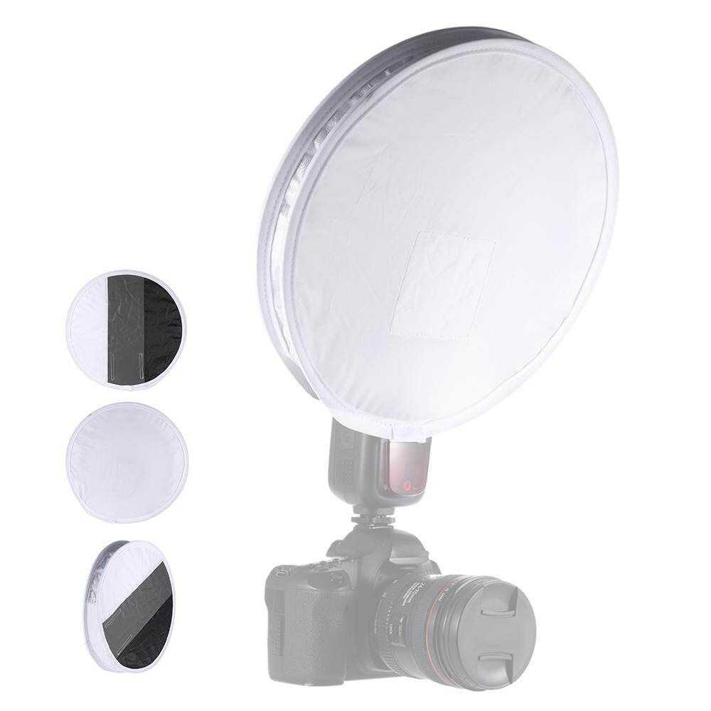 Multifunctional 12in/31cm Mini Portable Round On-camera Flash Speedlite ...