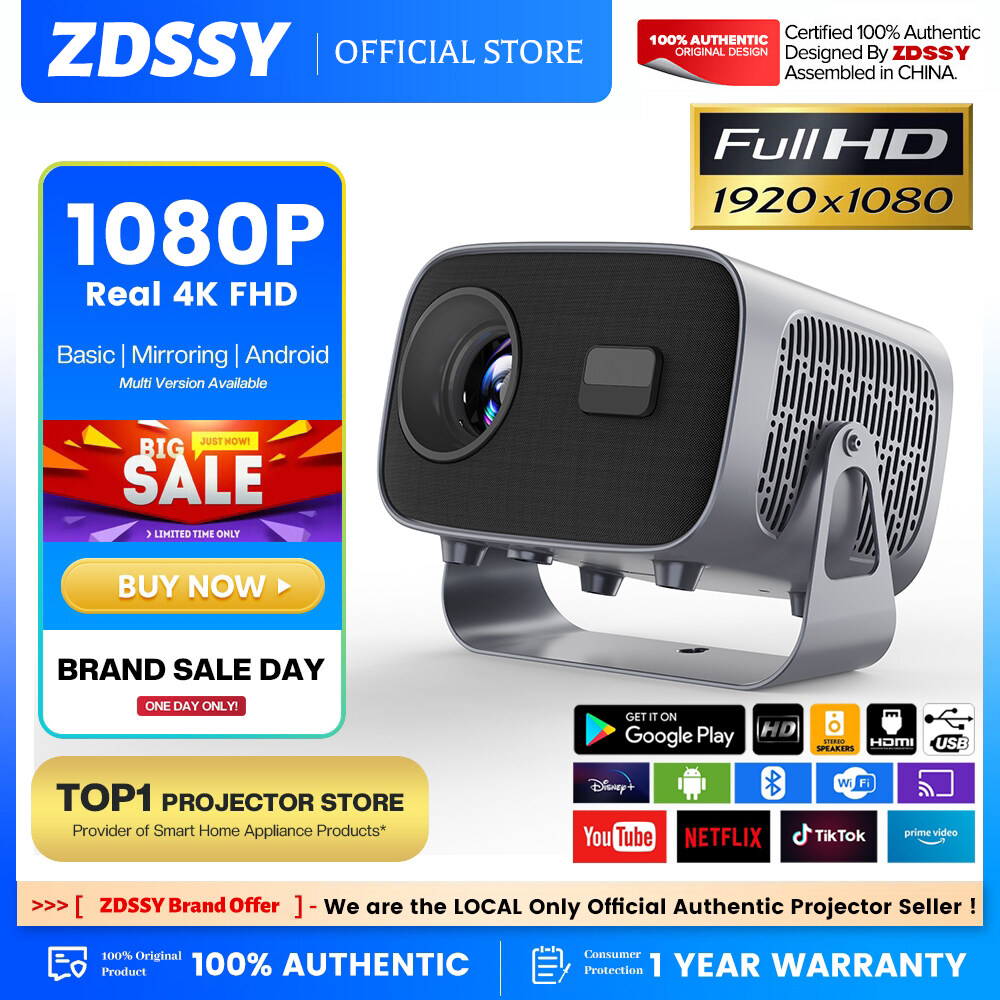 [360°Adjustable Stand] ZDSSY Portable LED Projector, Electronic Focus & Auto Keystone Projector ...