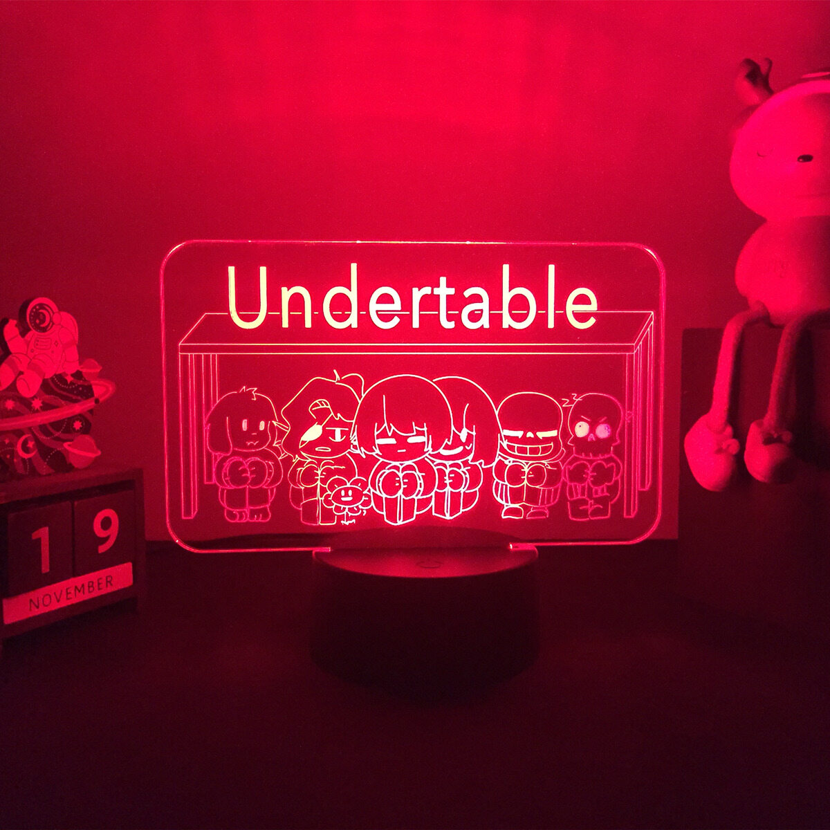 16สี Nightlight เกม Undertale Sans โคมไฟตั้งโต๊ะ Led รูปโคมไฟข้างเตียง ...