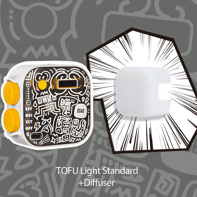 SIDANDE TOFU 6W 2500-9900k RGB LED camera lights 21 kinds of light ...