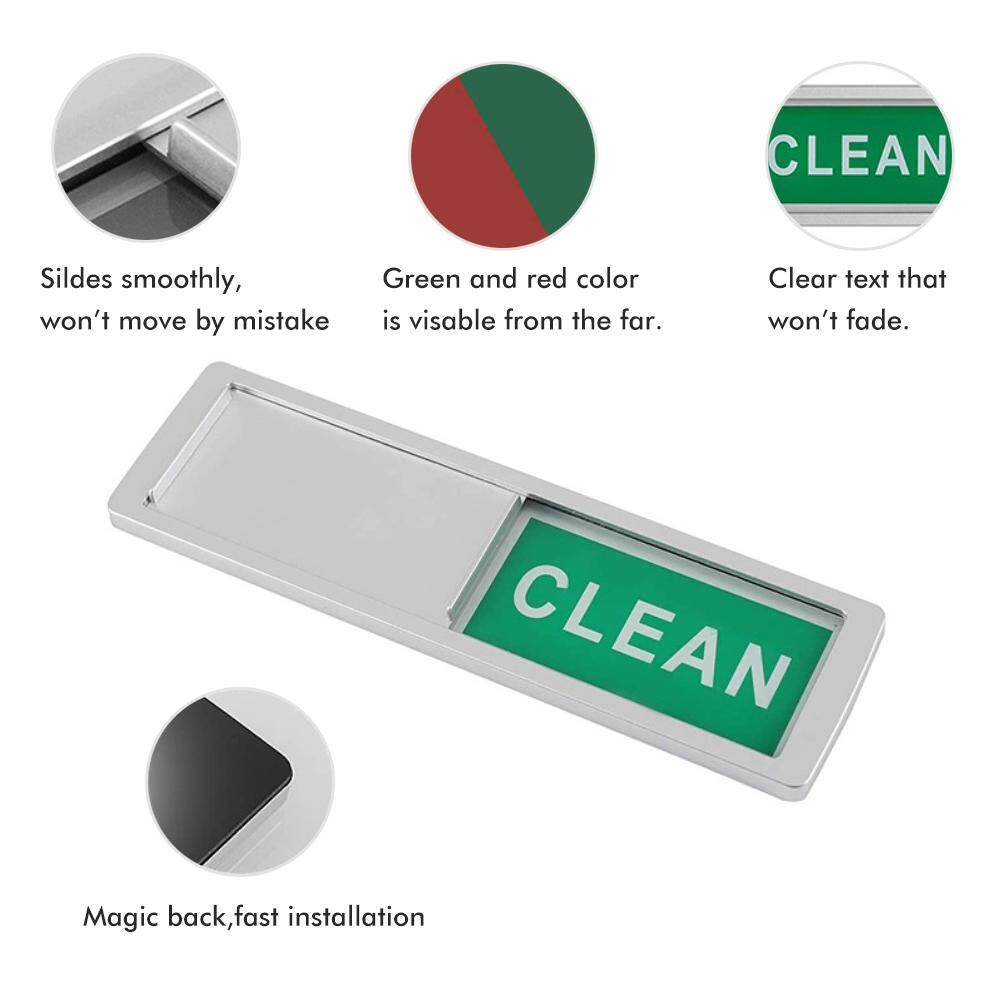 Clean Dirty Magnet Sign Dish Washer Indicator Sign Non-Scratch Sliding ...