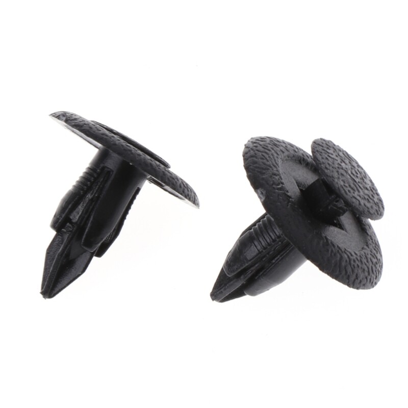 50 Pcs รถสีดำบังโคลนประตู Trunk แผงยึดคลิป Rivet 6มม.สำหรับ Mazda ...