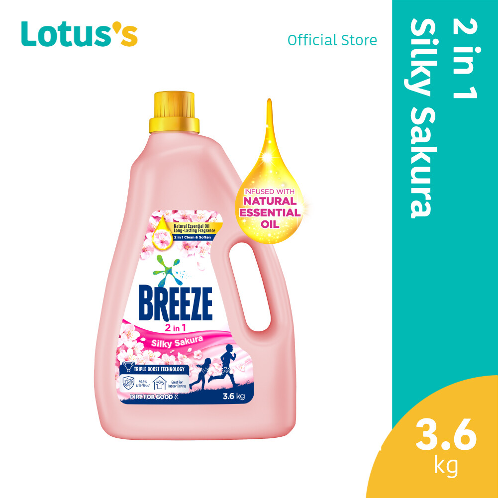 Breeze Liquid Detergent 2 In 1 Silky Sakura 3.6kg | Lazada