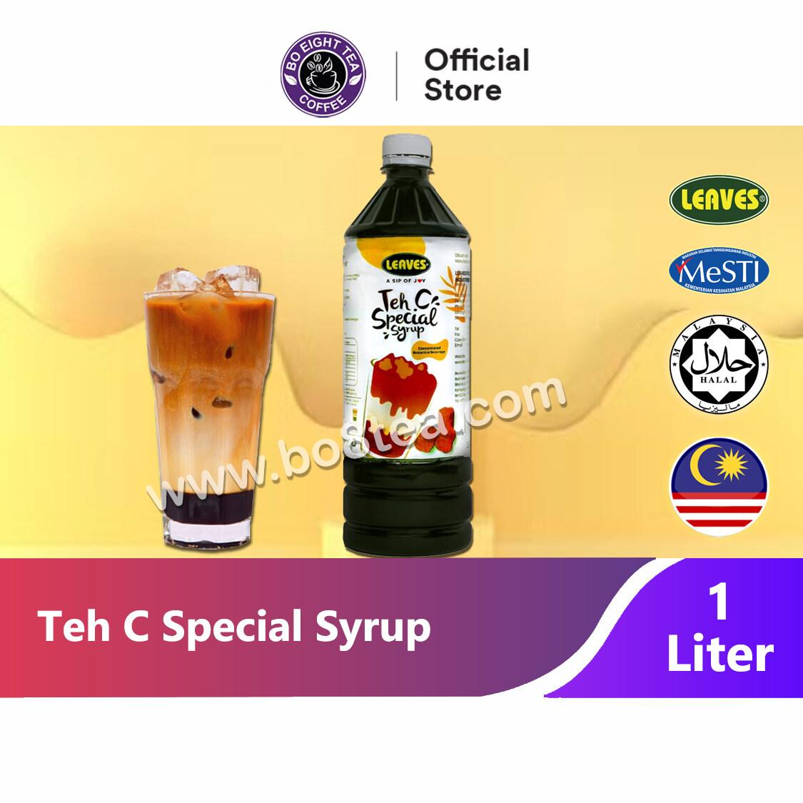 TEH C SPECIAL SYRUP 1L 三色奶茶糖浆 Leaves Juice 3 Layer Tea Syrup/ Sirap ...