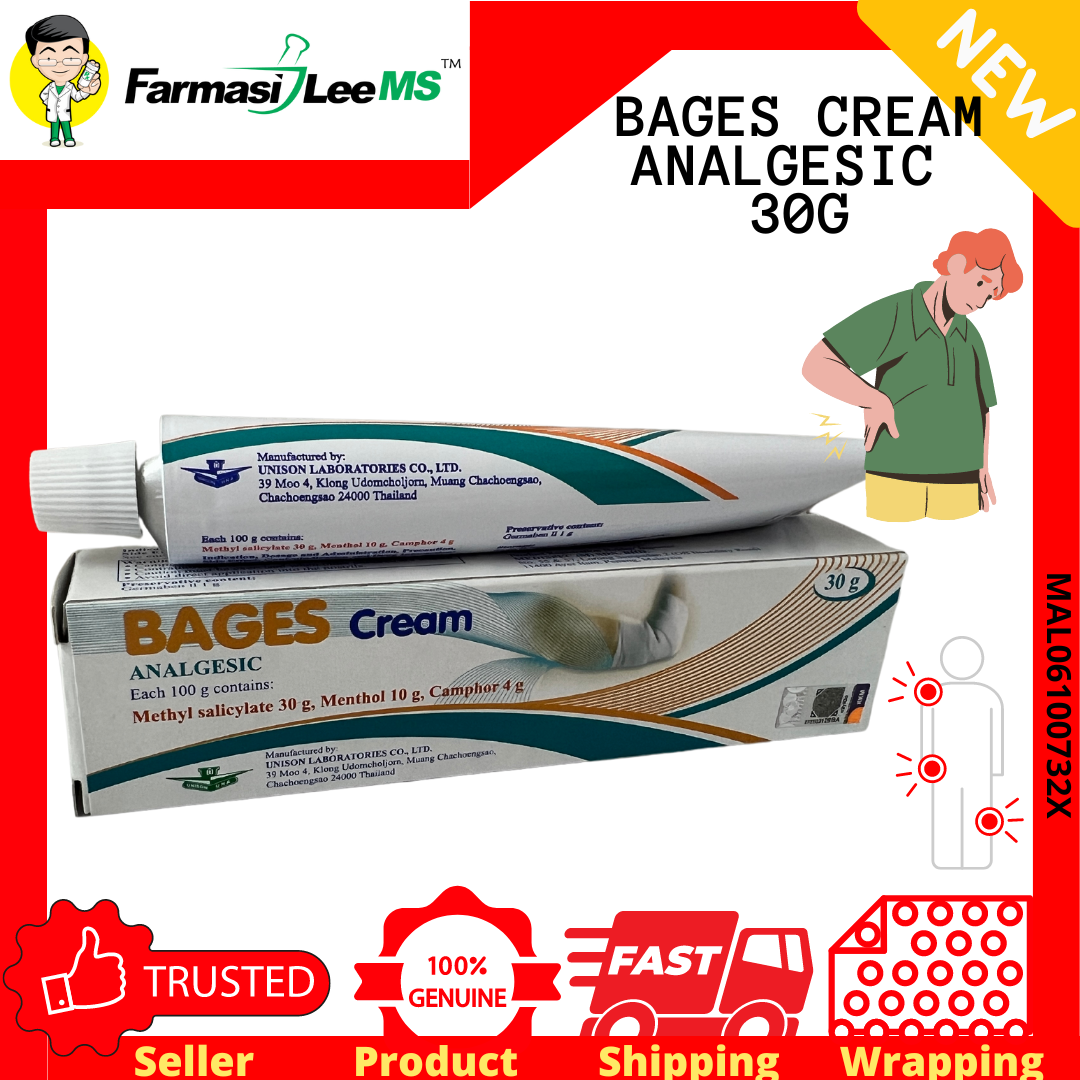 BAGES Cream Analgesic 30g (04/2026) | Lazada
