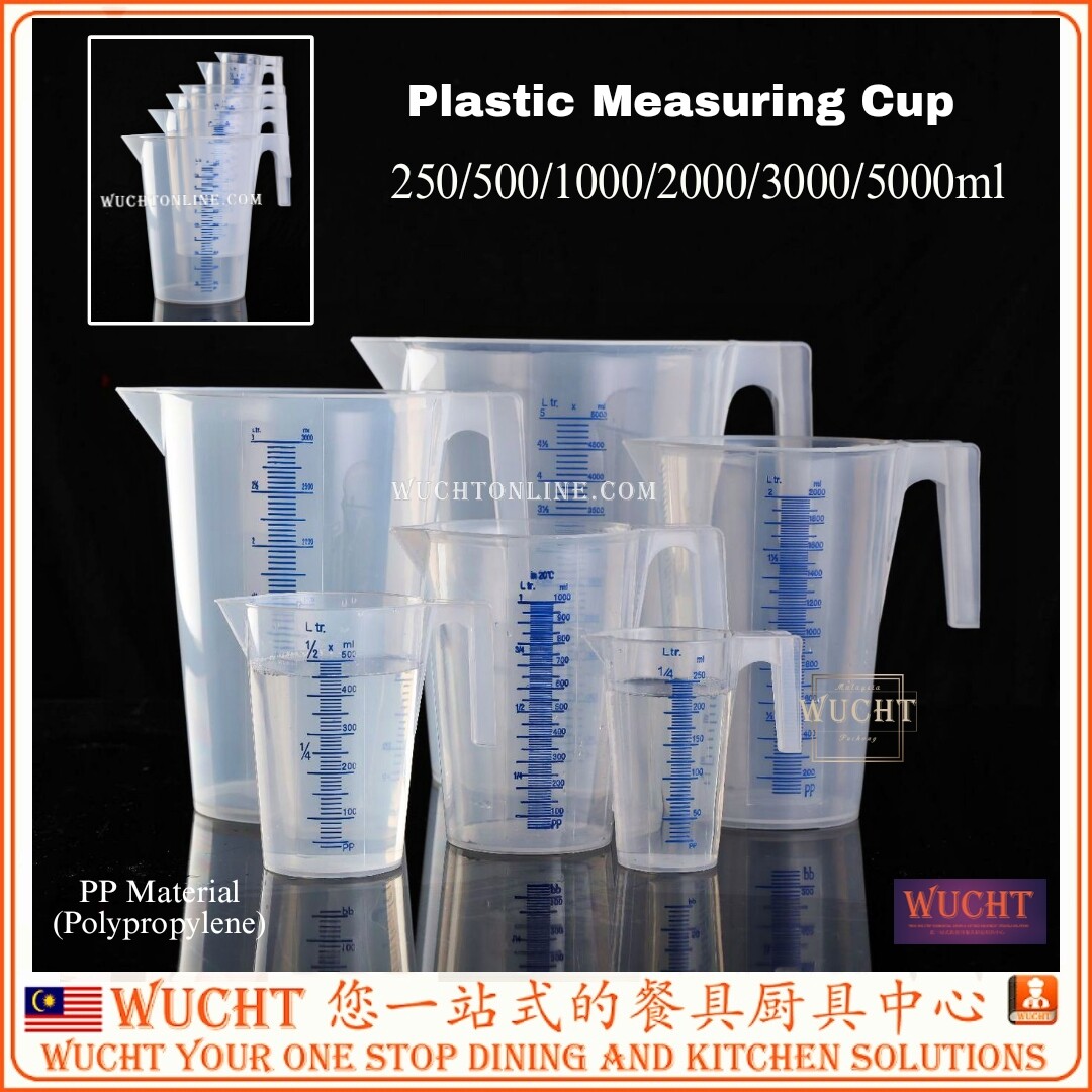 【WUCHT】2000ml 3000ml 5000ml Plastic Measuring Cup Measuring Jug Measure polypropylene Jug with ...