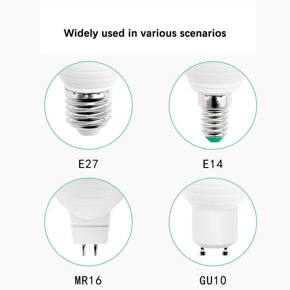 FS หลอดไฟ LED E27 E14 MR16 GU10 Cool สีขาว220V หลอดไฟประหยัดพลังงาน Spotlight หลอดไฟ - Fern ...