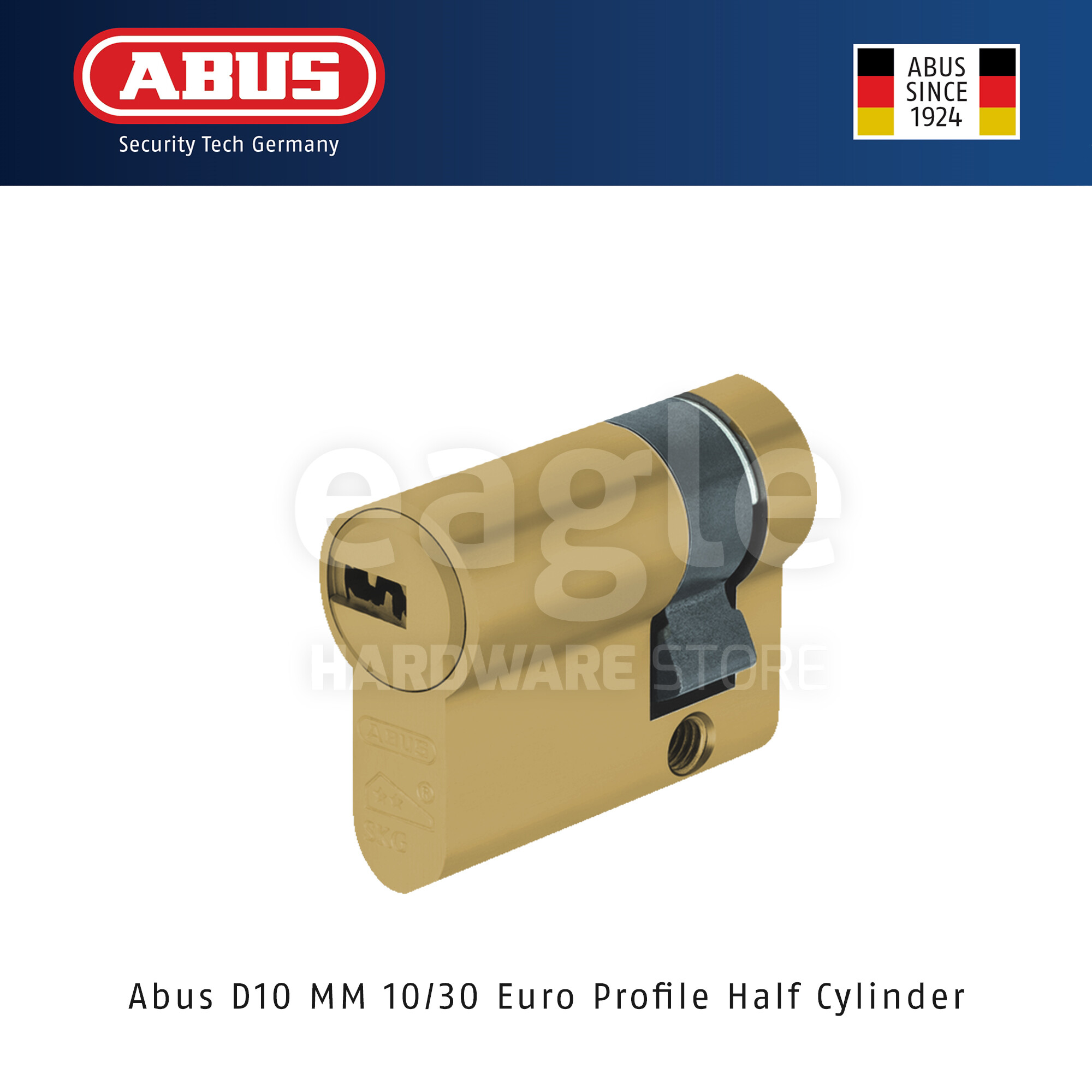 Abus D10 MM 10/30 Euro Profile Half Cylinder | Lazada