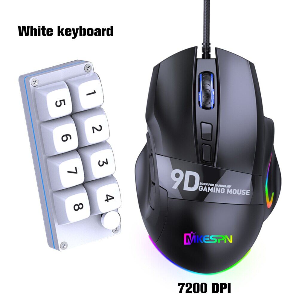 RGB Programming Macro Custom Knob Mechanical Keyboard and Wide Gaming ...