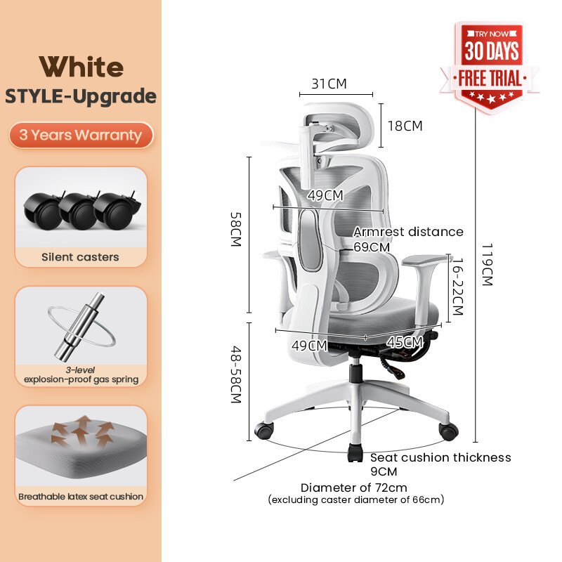 Xpanse W901 office chair Breathable Mesh ergonomic chair Flip Armrest ...