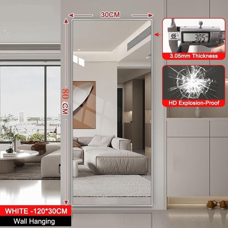 Mirror HD full-body mirror wall-mounted glass floor-to-ceiling mirror ...