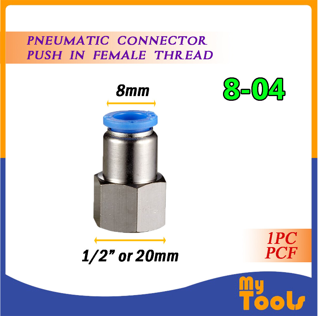 Mytools PCF 6mm 8mm 10mm x 1/4", 3/8", 1/2" Female Threaded Adaptor ...
