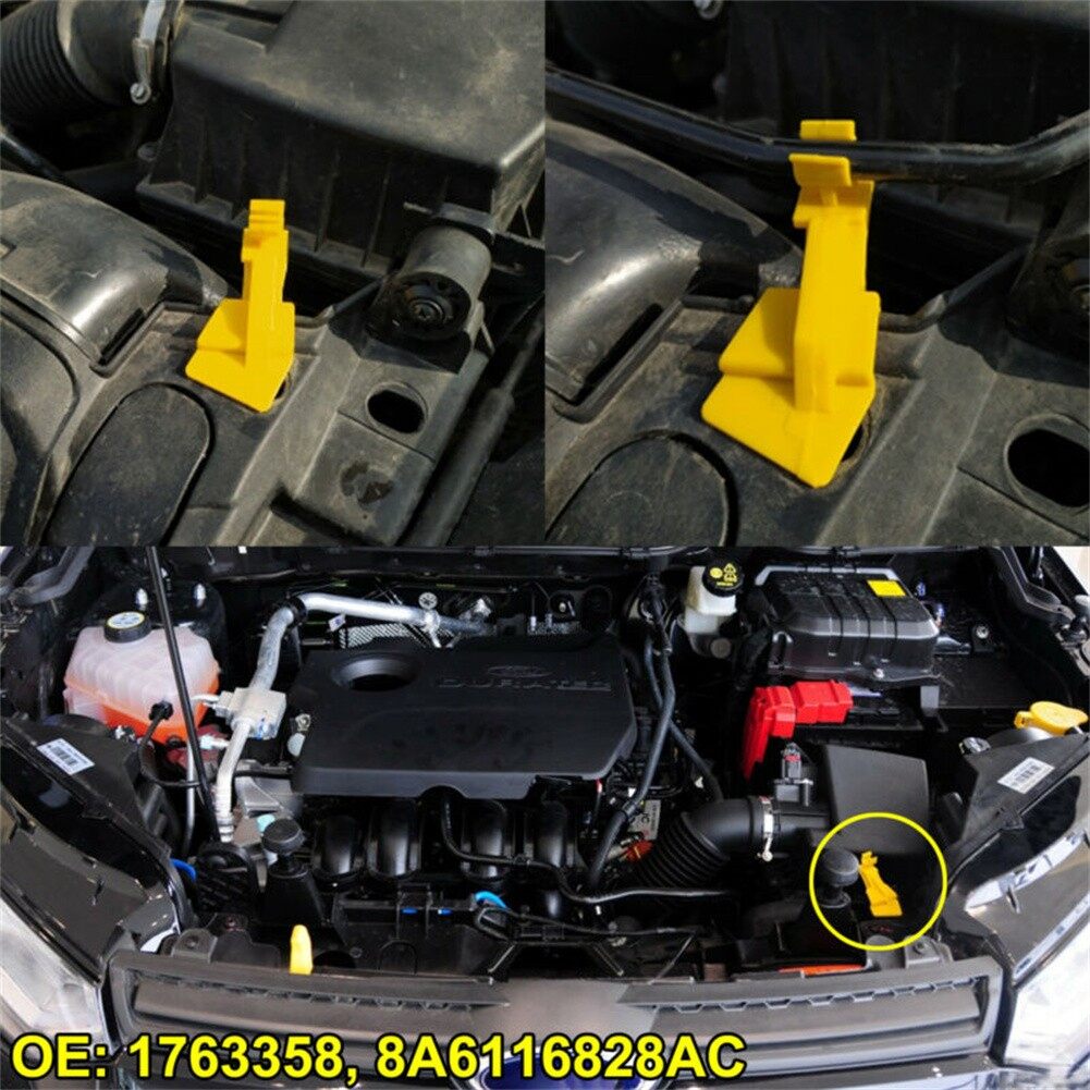 ทนทานหนีบคลิปฝากระโปรงหน้าสนับสนุนสีเหลือง1763358 8A61-16828-AC ...