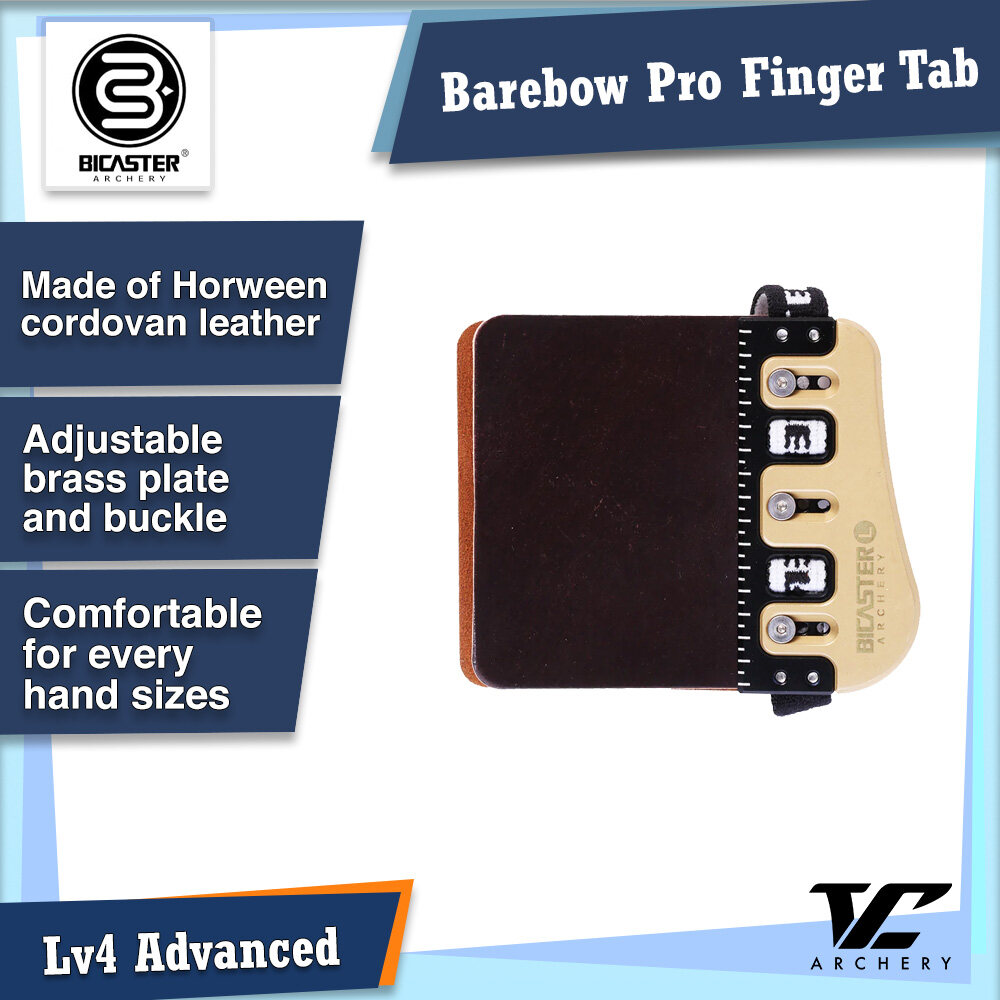 V Club Archery Bicaster Barebow Pro Finger Tab - Horween Cordovan ...