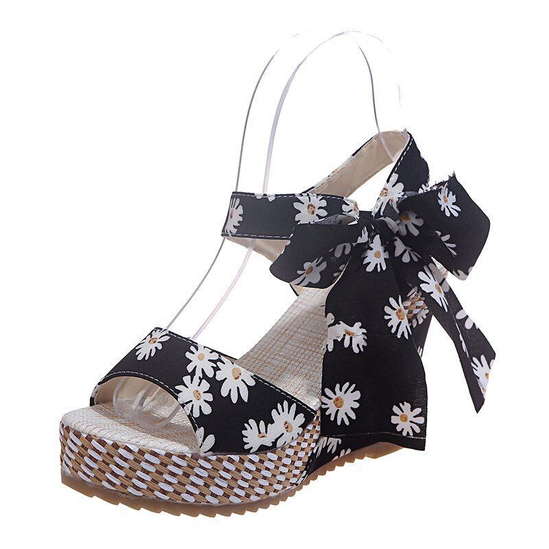 PrettyAnnie Sandals For Women Wedge Sandals Platform Shoes Printed All ...