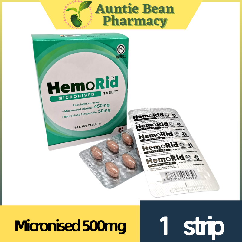 Hemorid 500mg 10 Tablet [ --- 1 Strips --- ] | Lazada