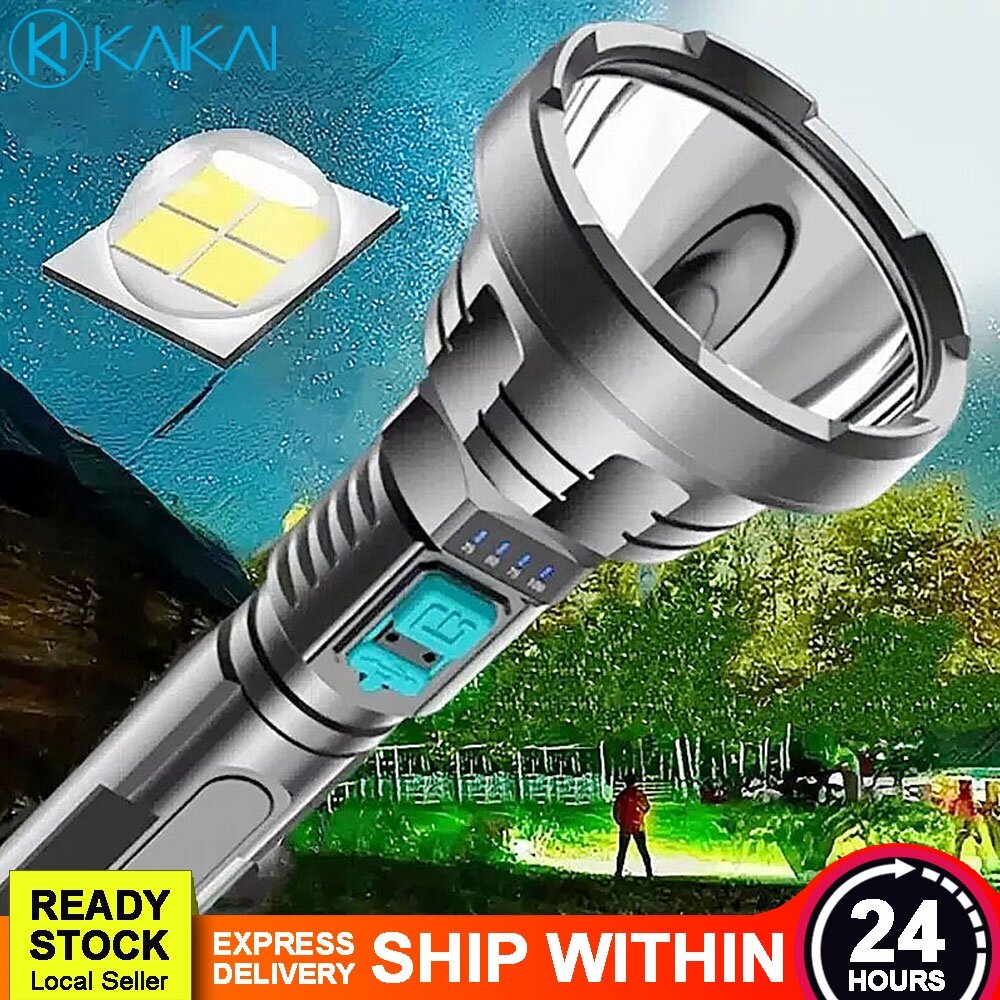 🔥 LIGHTWEIGHT 🔥 3 Modes LED Flashlight Rechargeable Light Torchlight ...