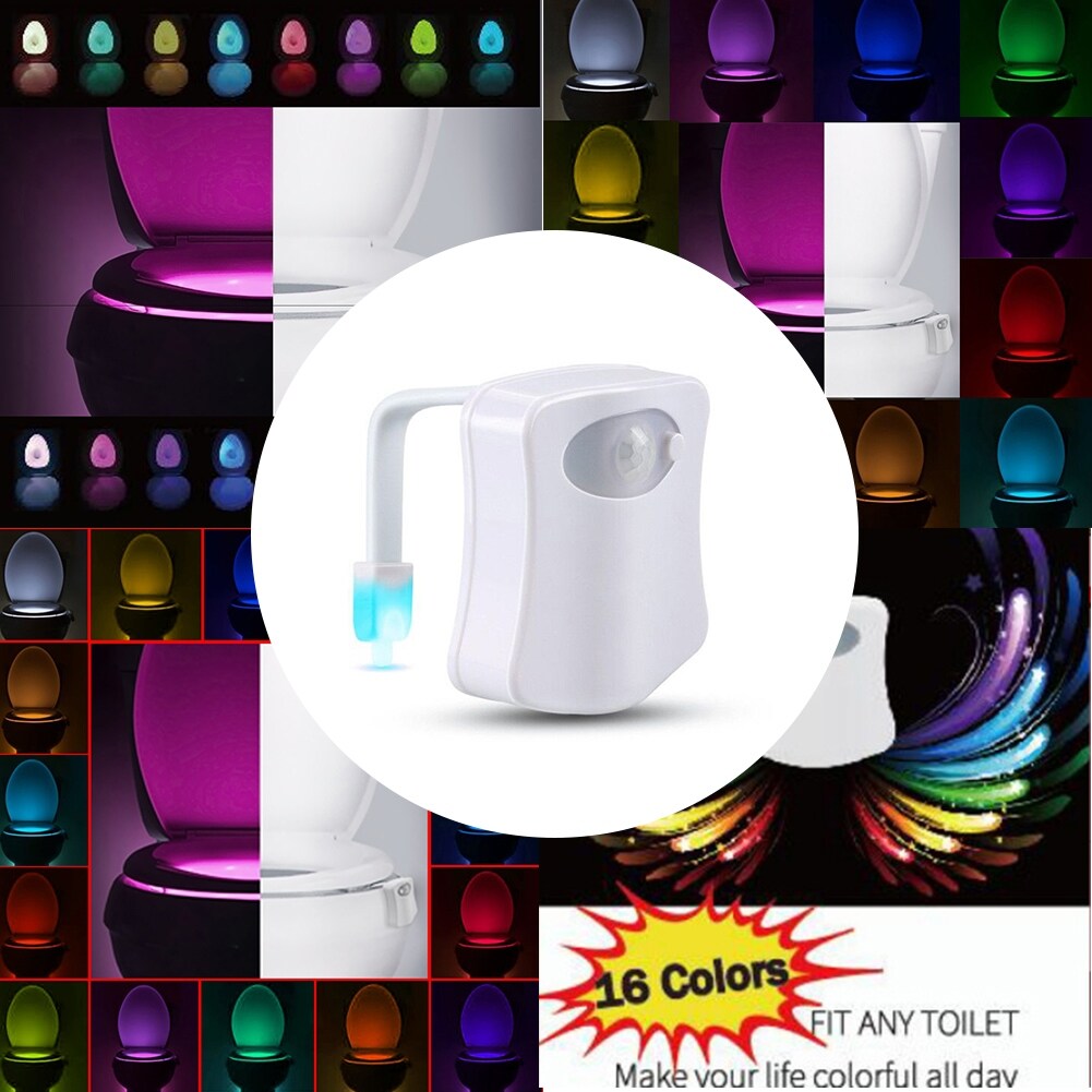 Malory shop】 LED Luminaria WC Toilet Hanging Backlight Multi Function ...