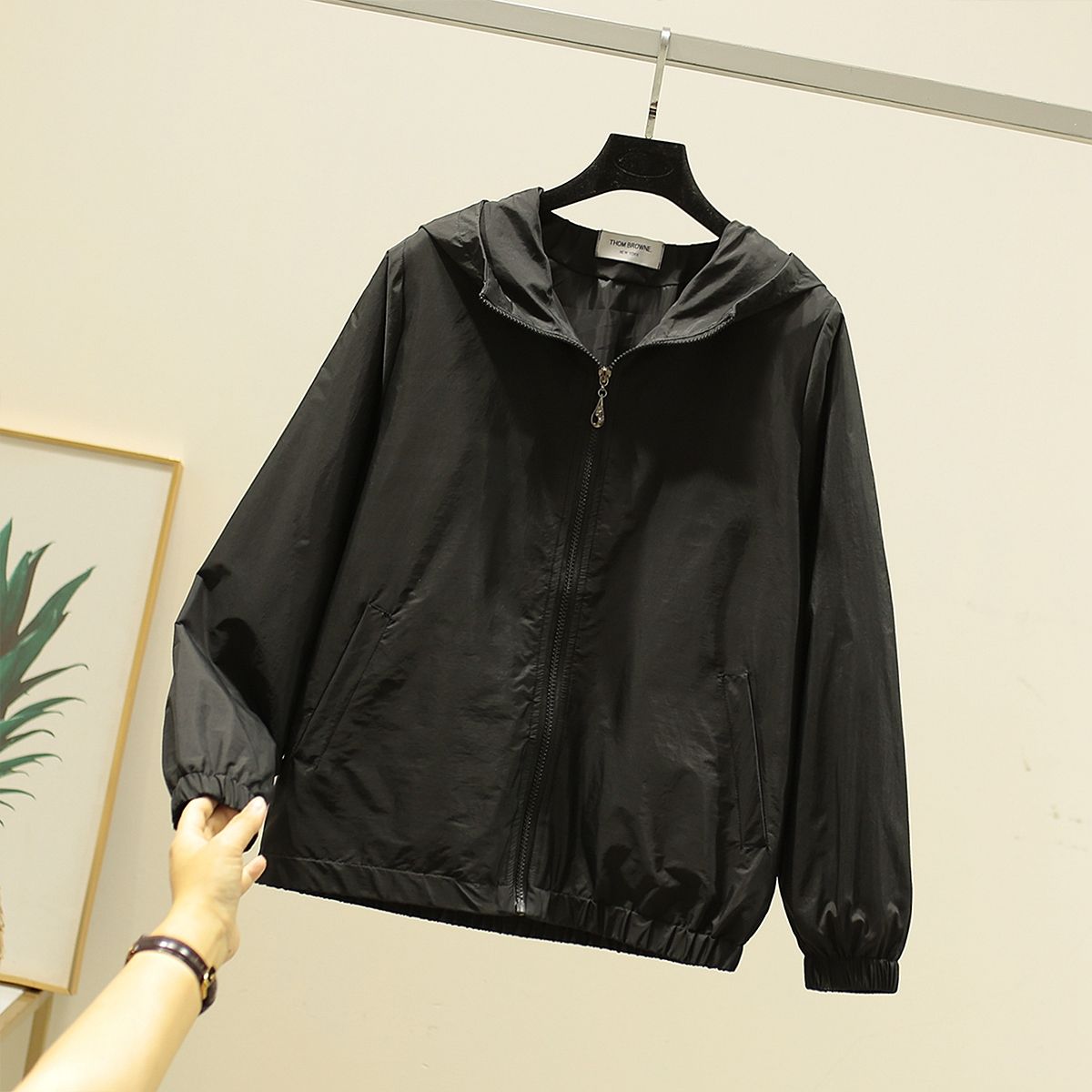 Jenis Pendek Kot Luar Bertudung Versi Korea, Lipatan Rantai Longgar ...