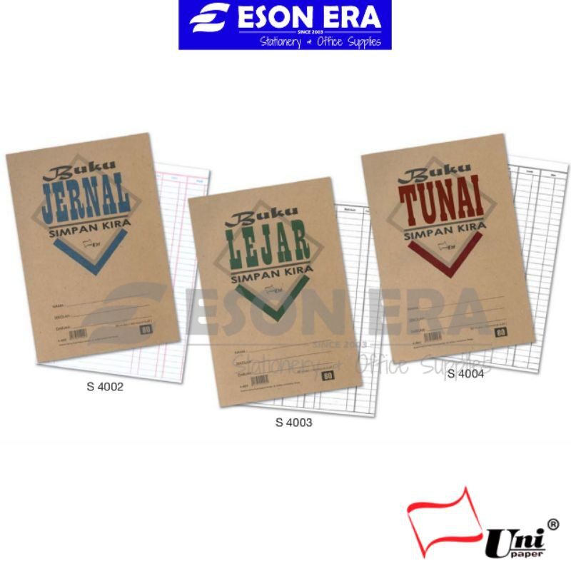 Uni F4 Craft Cover Buku Lejar / Buku Jernal / Buku Tunai 80pages | Lazada