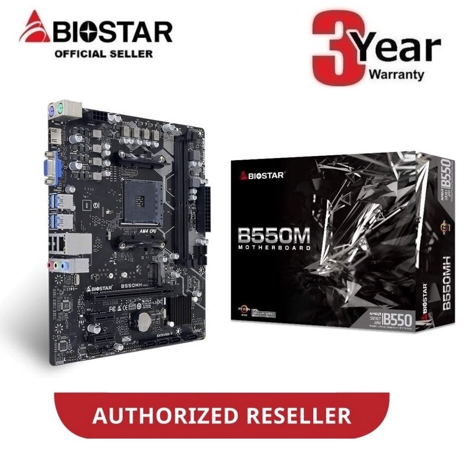 Biostar B550MH SOCKET AM4 DDR4 Micro ATX MOTHERBOARD B550M | Lazada