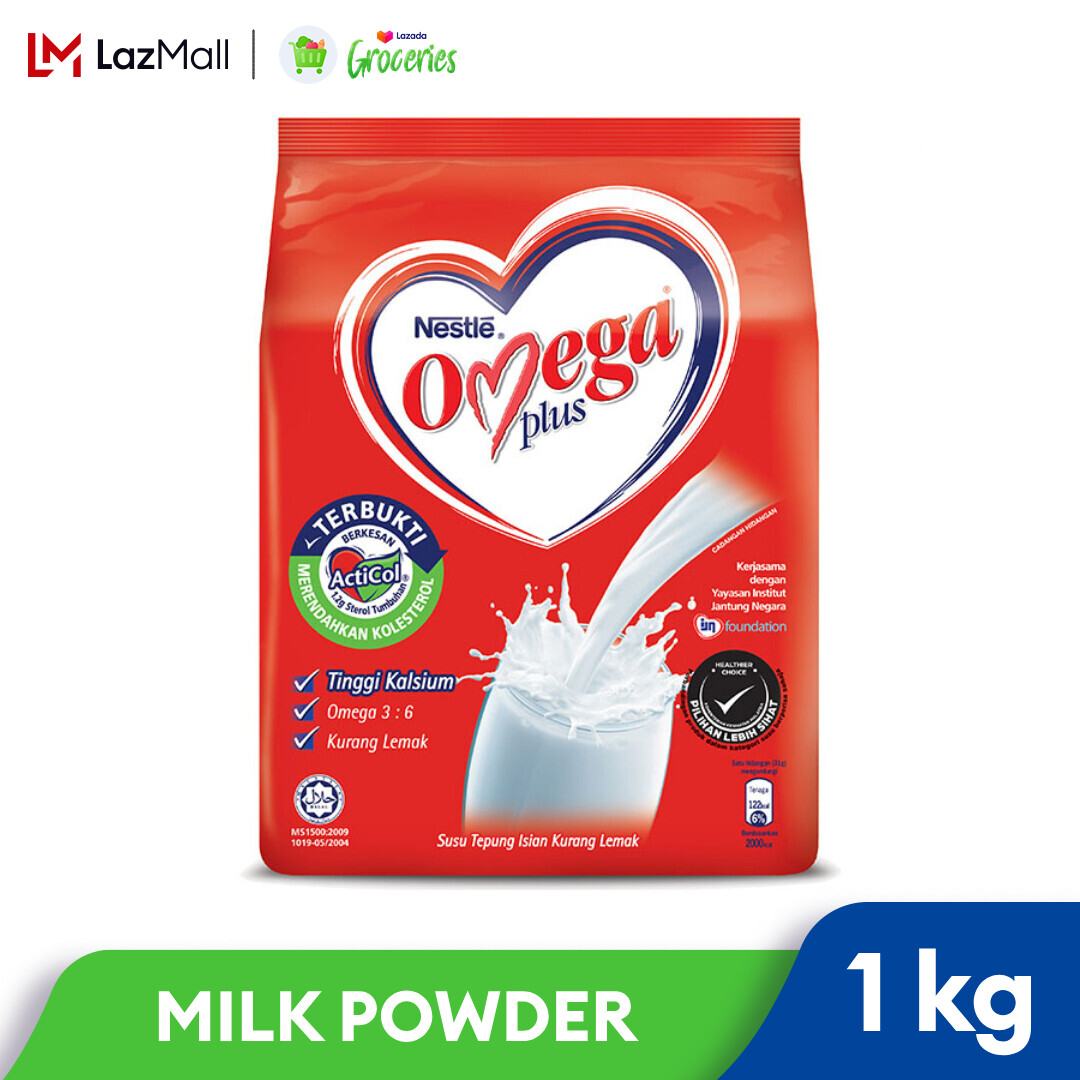Nestle Omega Plus Plain Milk Powder (1kg) | Lazada