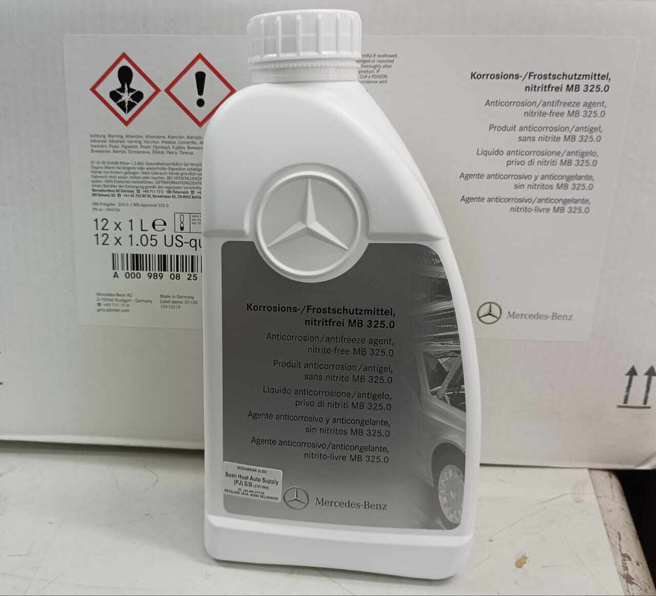 Mercedes Benz Genuine Radiator Coolant 1 Litre - 0009890825 | Lazada