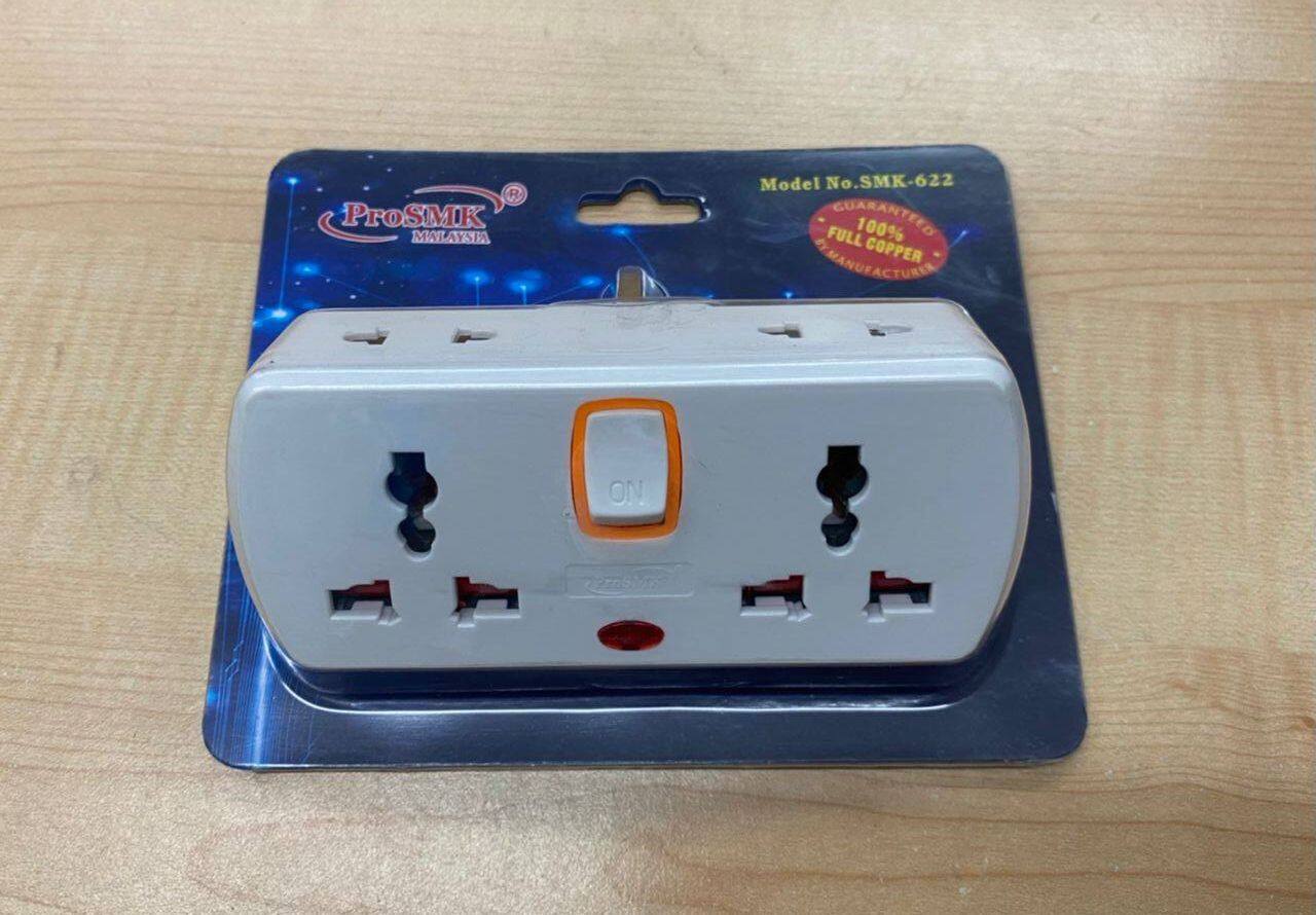 ProSMK 6 Way Multiple Travelling Adaptor /Multi Wall Adapter Extension ...