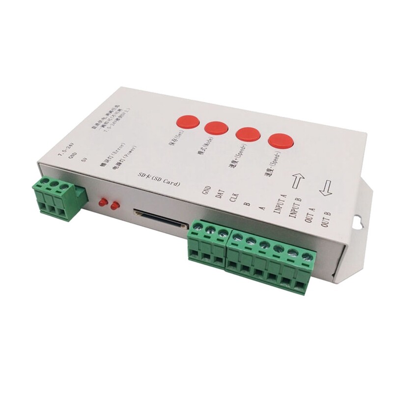 RGB LED Controller T1000S SD Card 2048Pixels Controller for WS2801 ...