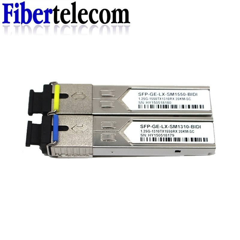 1 Pair Single Mode SC Connector Optical Fiber Transceiver BIDI 1.25g ...