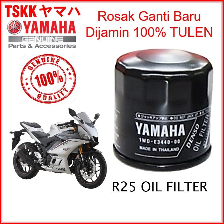 YAMAHA R25 100% Original Oil Filter Penapis Minyak R25 1WD-E3440-10 ...