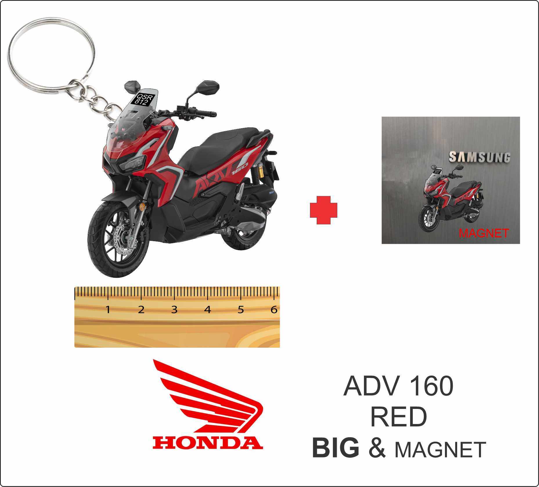 Honda adv 160 red keychain 2d adv160 | Lazada
