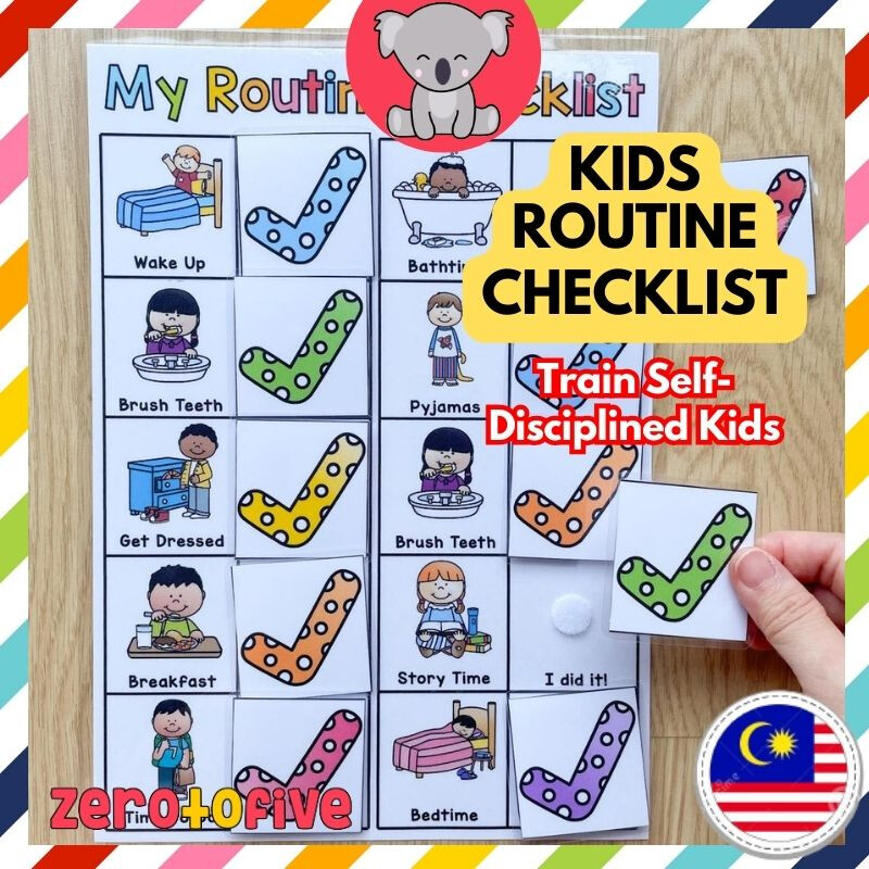 Personalized Visual Schedule/Routine/Chore Chart for Young Children ...