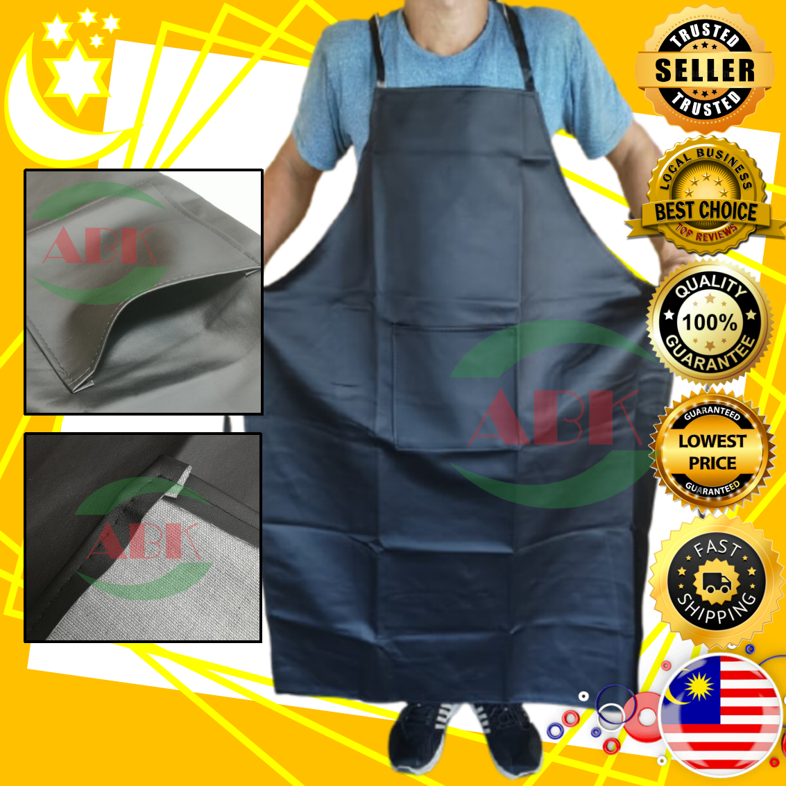 BRUSH CUTTER APRON MESIN RUMPUT TEBAL WITH POCKET (WATERPROOF + POCKET ...