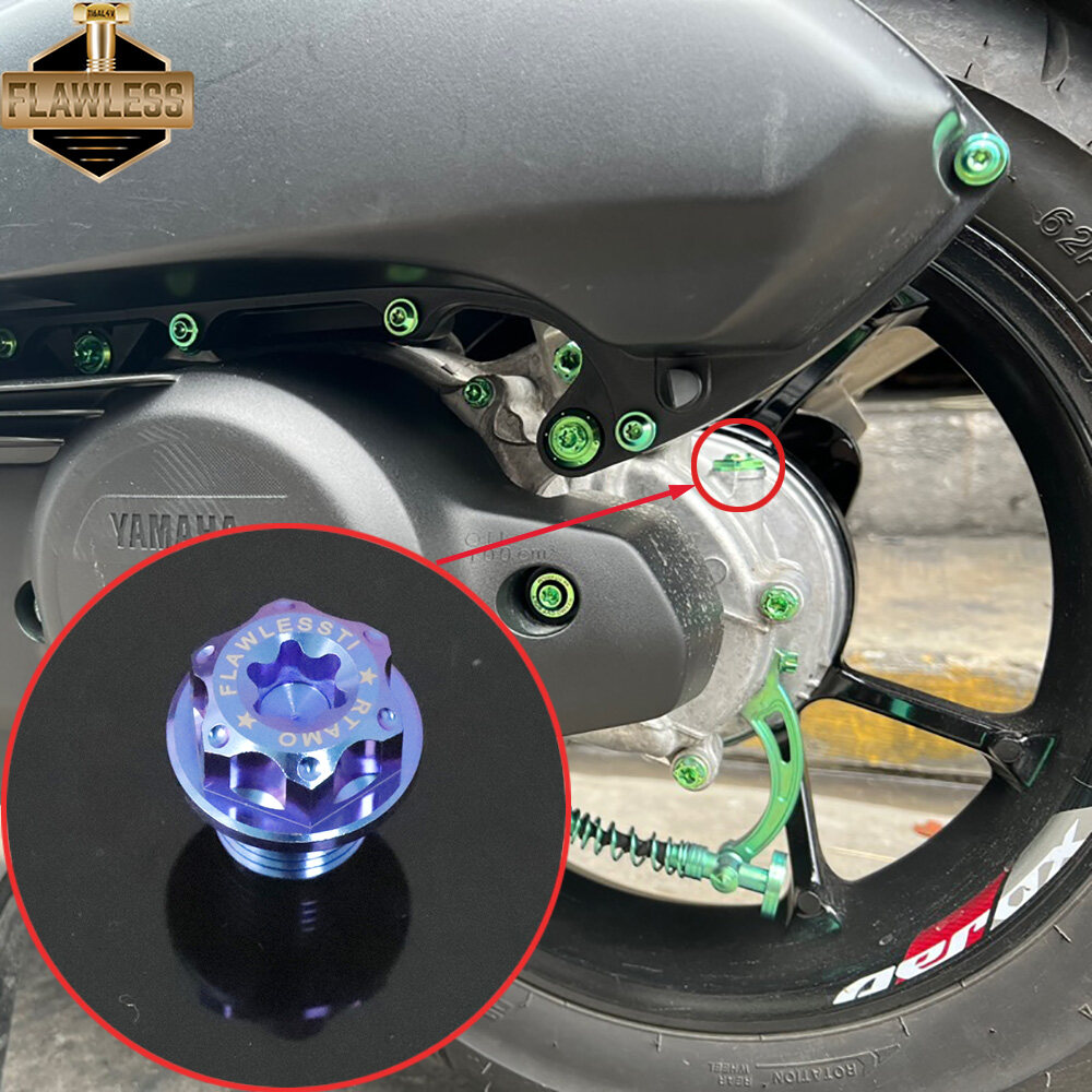Flawless-Ti Yamaha Aerox V1/V2 155 Gr5 Titaniun Bolts CNC Bolts ...