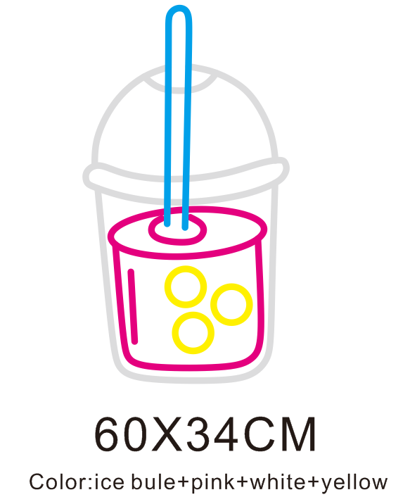 Custom Milk Tea Shop Logo led neon sign indoor shop wall decoration ...