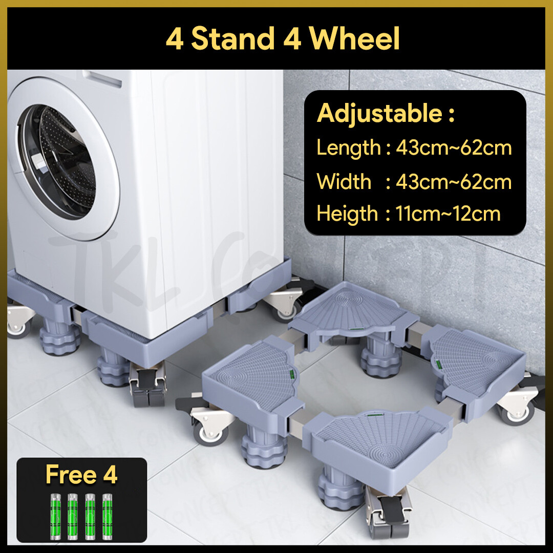 TKL Adjustable Washing Machine Stand Wheel Base Pelapik Roda Mesin ...