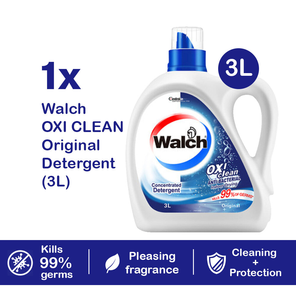 Walch Oxi Laundry liquid Detergent Original 3L Oxygen Technology Easy ...