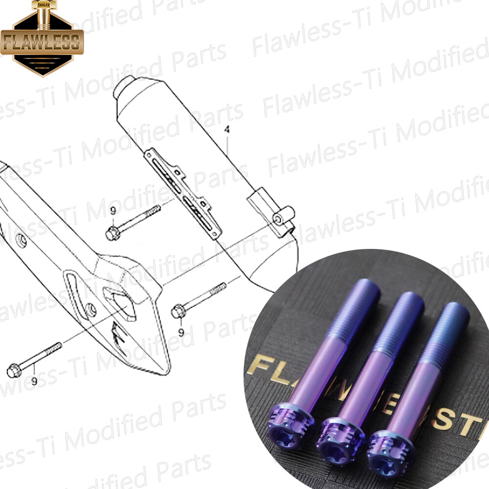 Flawless-Ti Gr5 Honda Adv 150 Full Set Bolt Crankcase Cover Water Pump ...