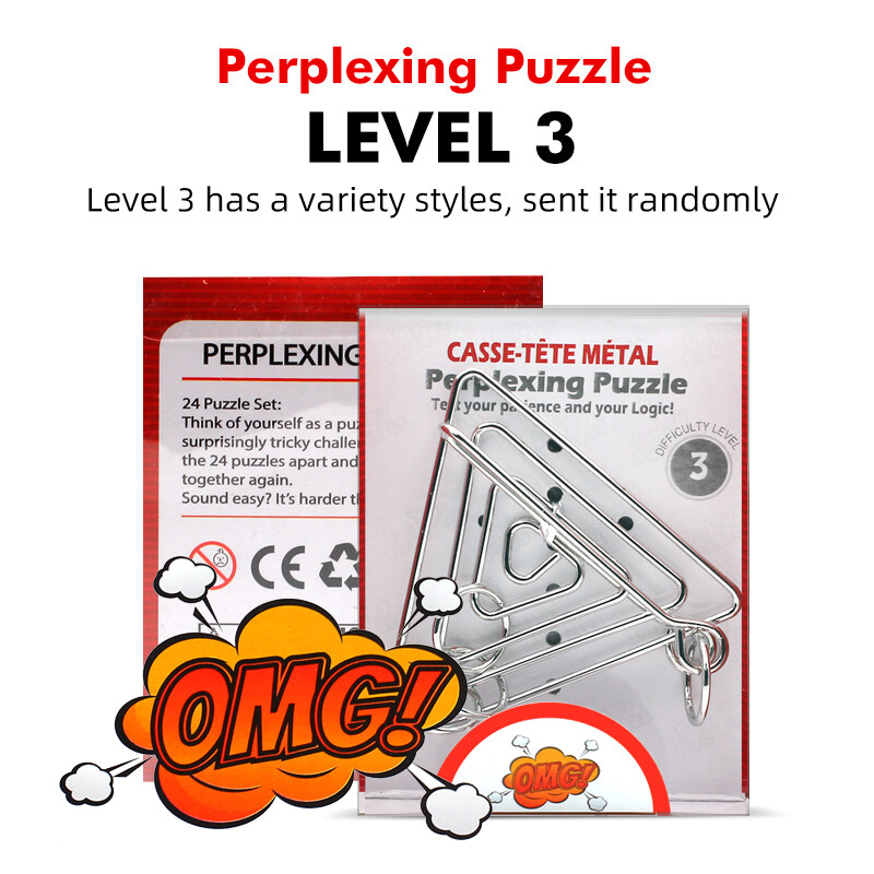 Perplexing ปริศนาโลหะห่วงเหล็กมายากล Key เกมส์ปริศนาของเล่นเกมของเล่น ...