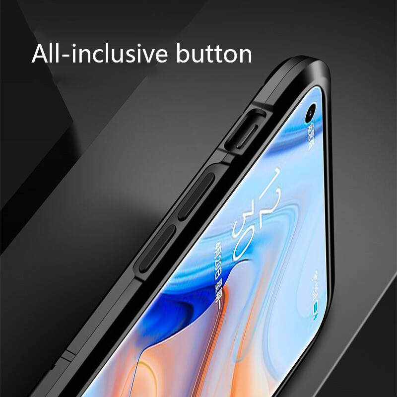 CaseสำหรับOPPO Reno 4/Reno 4 PRO 5G CaseหรูหราI RON Manยืนปกแข็งเกราะ ...