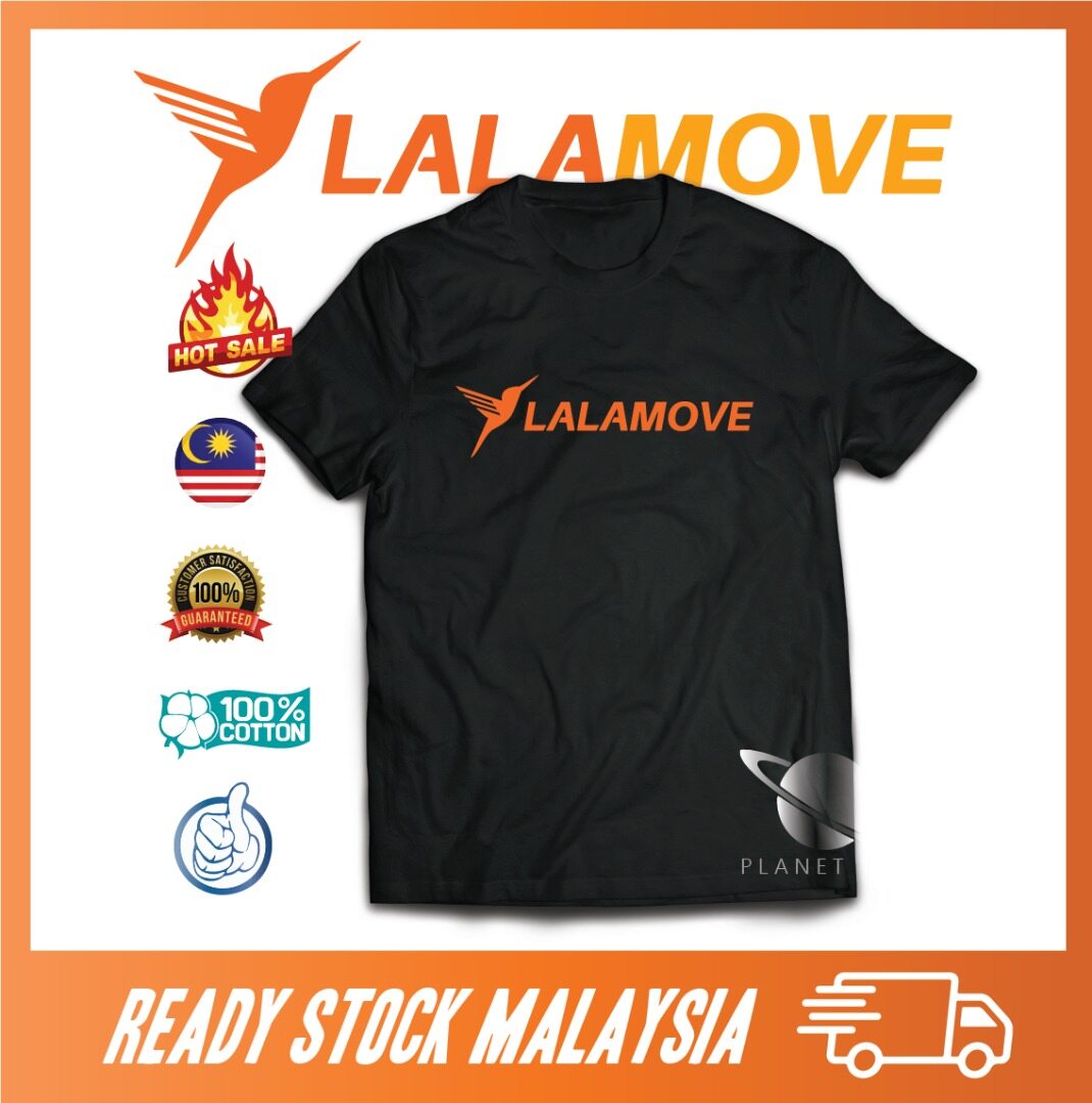LALAMOVE Premium Black & Orange Shirt XS-5XL 100% Cotton | Lazada