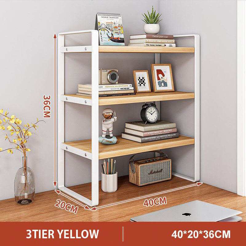 Desktop Bookshelf Stationery Desk Rack Student Dormitory Bookshelves ...