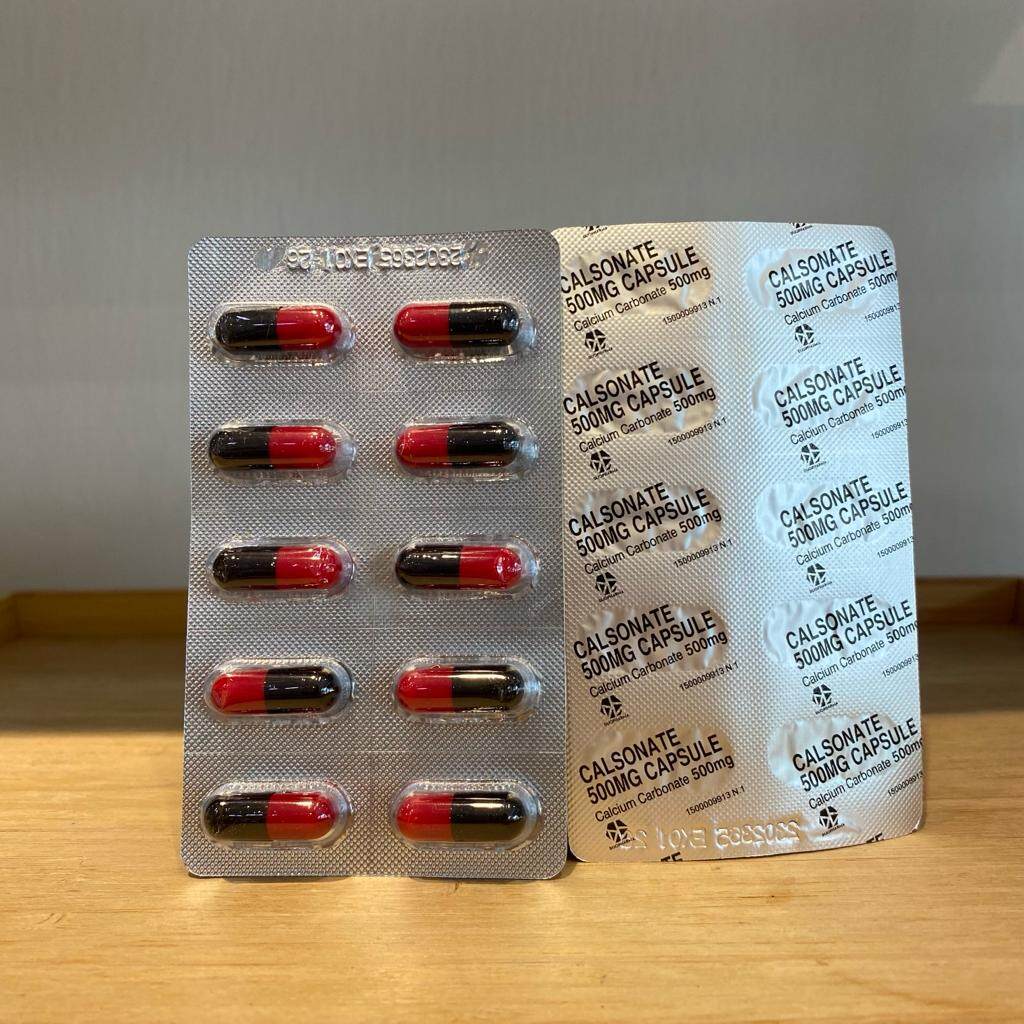 10s (strip) Calsonate Calcium Carbonate 500mg (CCM / Duopharma) | Lazada