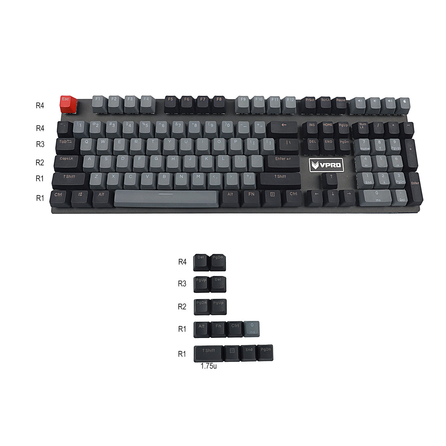 【YMDK/Stocks】 OEM 108 122 Keycap | Dyed Double Shot Backlit Shine ...