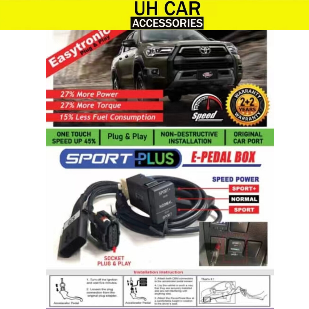 TOYOTA HILUX REVO 2016-2022 EASYCAR E-Pedal Sport Plus Box Accelerator Pedal Car Electronic ...