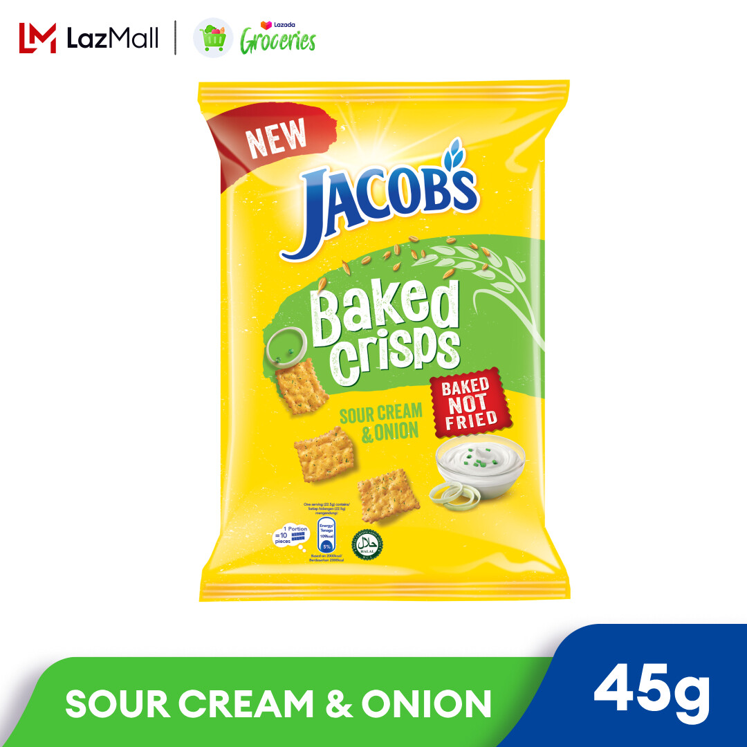 Jacob's Baked Crisps Biscuits Sour Cream 45g | Lazada