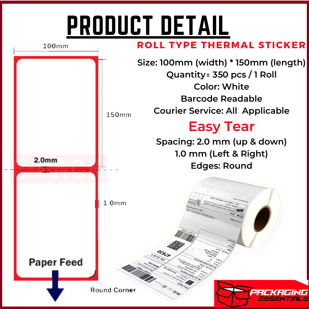 ±350 500 Pcs FOLD Type & ROLL TYPE A6 Waybill AUTO Thermal Paper ...