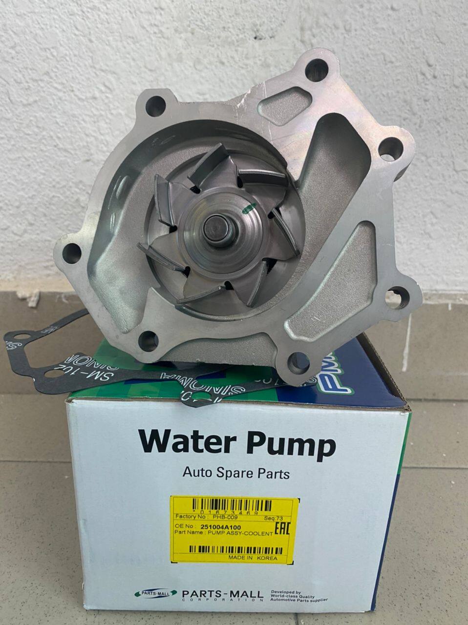 WATER PUMP (with gasket) KOREA BRAND : PARTS MALL [25100-4A300] HYUNDAI ...